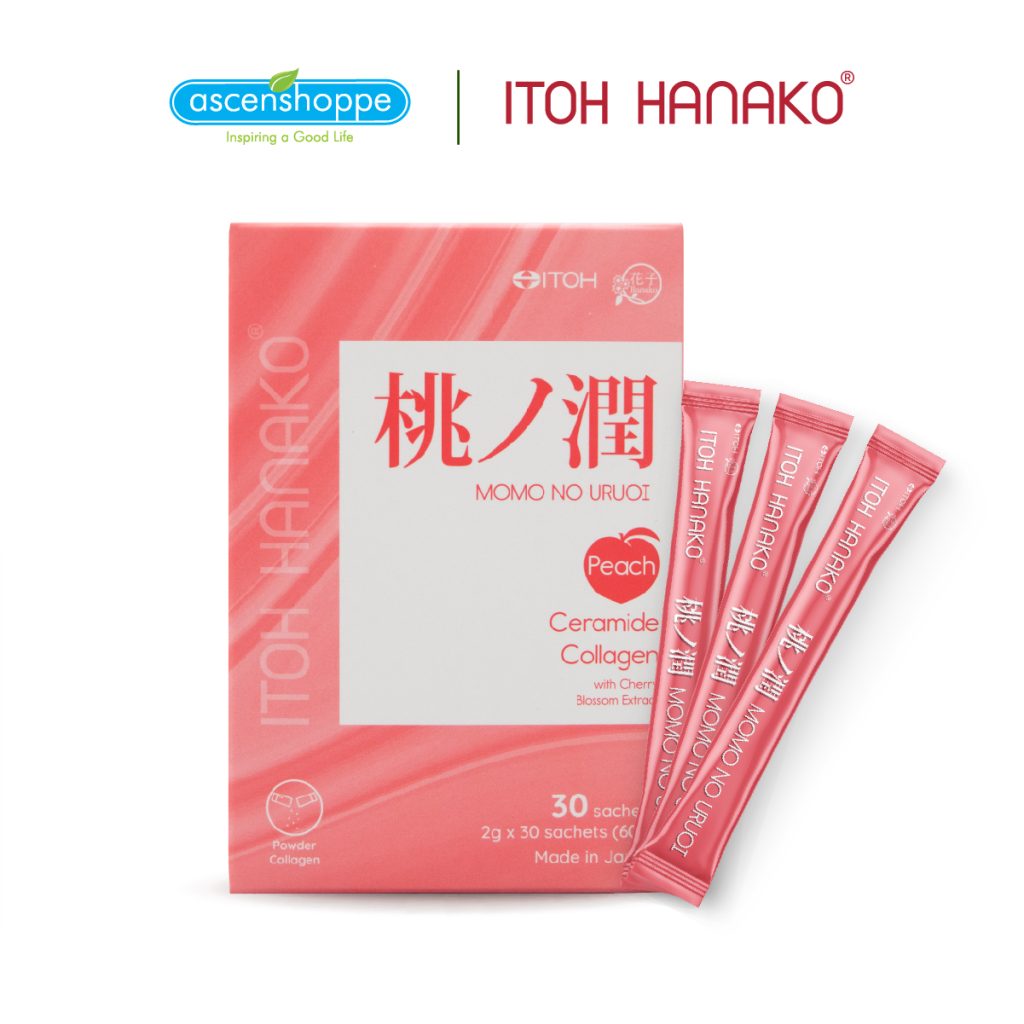 [BUY 1 FREE 1] ITOH HANAKO MOMO NO URUOI Ceramide Collagen 🍑 – Made in ...